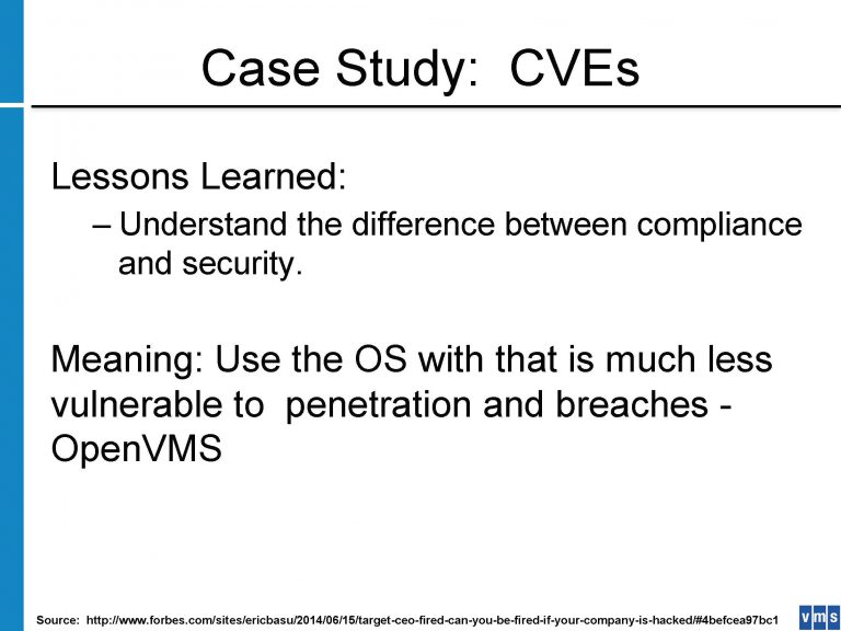 Spécifications – VMSgenerations